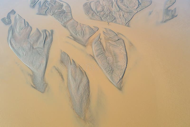 Riverbed Patterns from Above Stock Photo - Image of abstract, alluvial ...