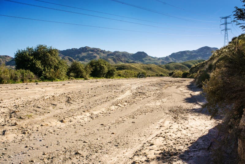 Riverbed at Turre Near Mojacar Stock Photo - Image of mountains, turre ...