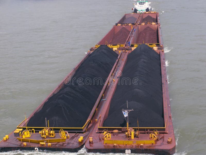 Coal barge on waterway editorial image. Image of north - 23148435