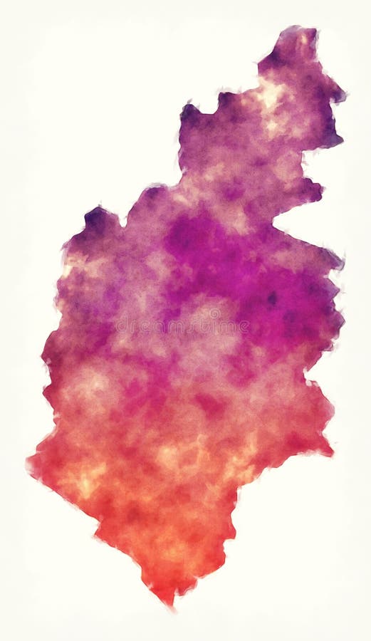 Rivercess County Watercolor Map of Liberia Stock Illustration ...