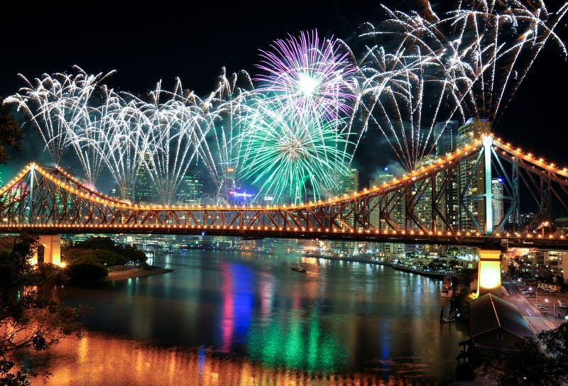 Riverfire Festival in Brisbane Editorial Stock Image - Image of city ...