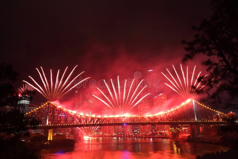 Riverfire Festival in Brisbane Editorial Stock Image - Image of city ...