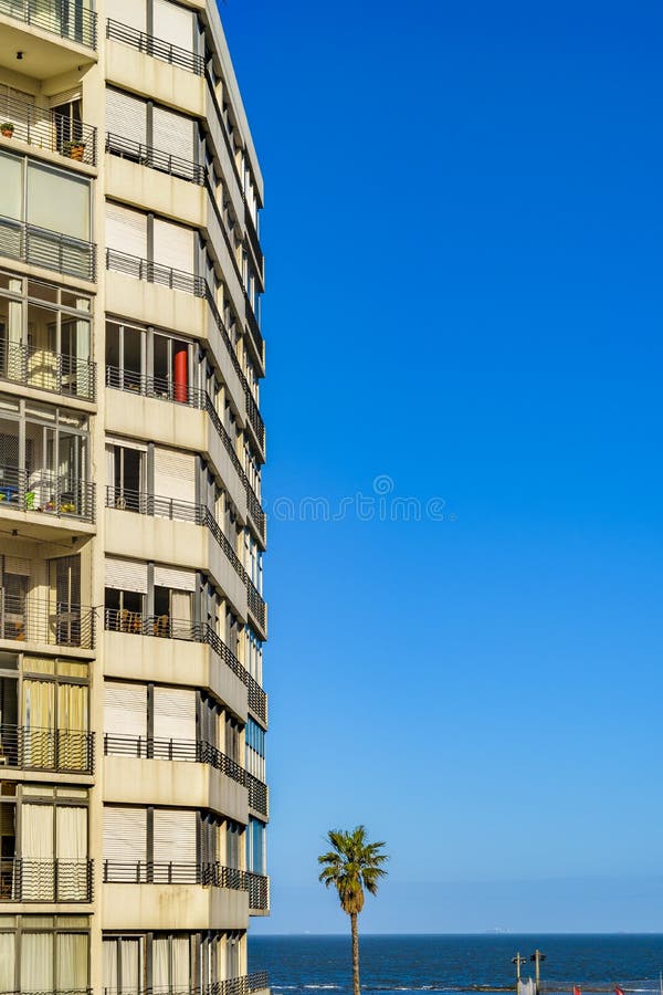 Riverfront Apartment Building, Montevideo, Uruguay Stock Photo - Image ...
