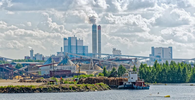 Riverfront papermill stock image. Image of papermill, complex - 8089435