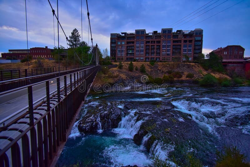 Riverfront Park in Spokane WA Washington Bridge Over the Spokane River ... Riverfront Park in Spokane WA Washington Bridge Over the Spokane River ...