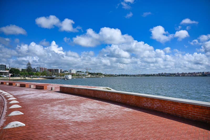 Riverfront View in Seixal, Portugal Stock Photo - Image of outdoor ...