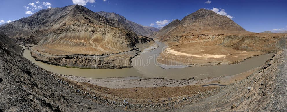Rivers confluence stock image. Image of together, asia - 10759233