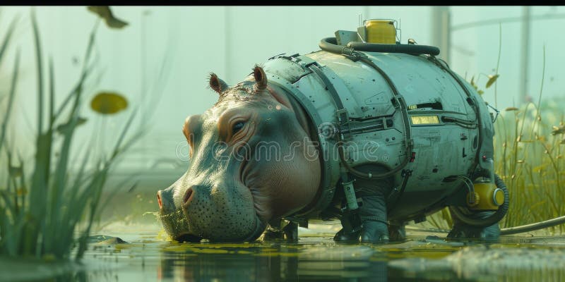The Rivers Guardian a Robot Hippo in a Lab Coat Assists a Water Quality ...