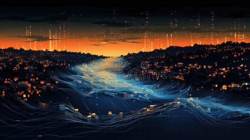 Rivers of Information, Data As Rivers, Data Stream, Flow of Digital ...