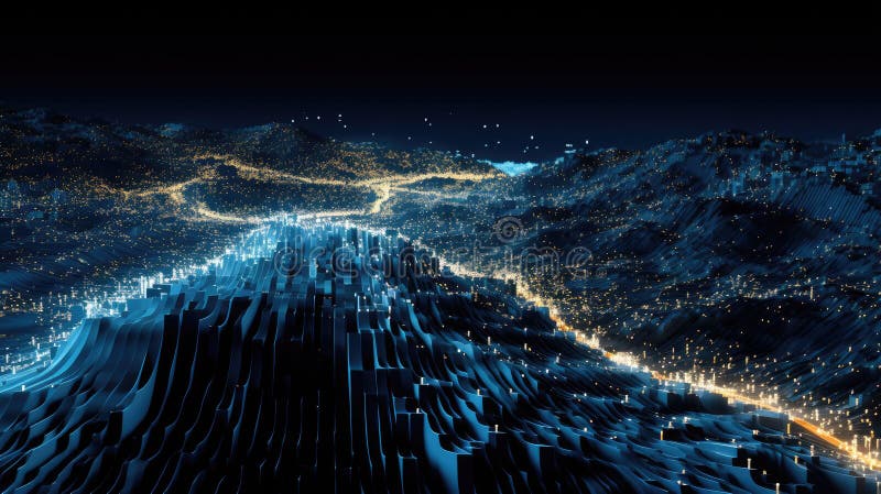 Rivers of Information, Data As Rivers, Data Stream, Flow of Digital ...