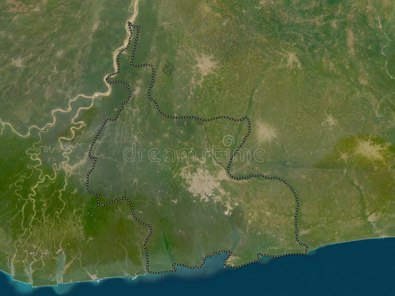 Rivers, Nigeria. Low-res Satellite. No Legend Stock Photo - Image of ...