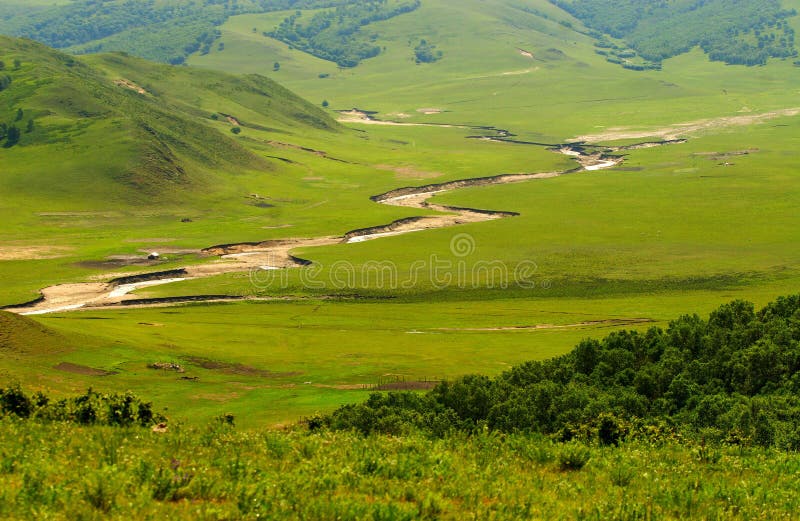 Rivers in prairie stock photo. Image of summer, morning - 3762138