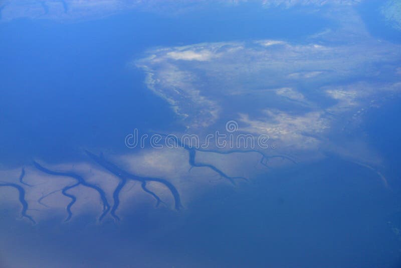 Rivers in the sea stock image. Image of altitude, clouds - 11076619