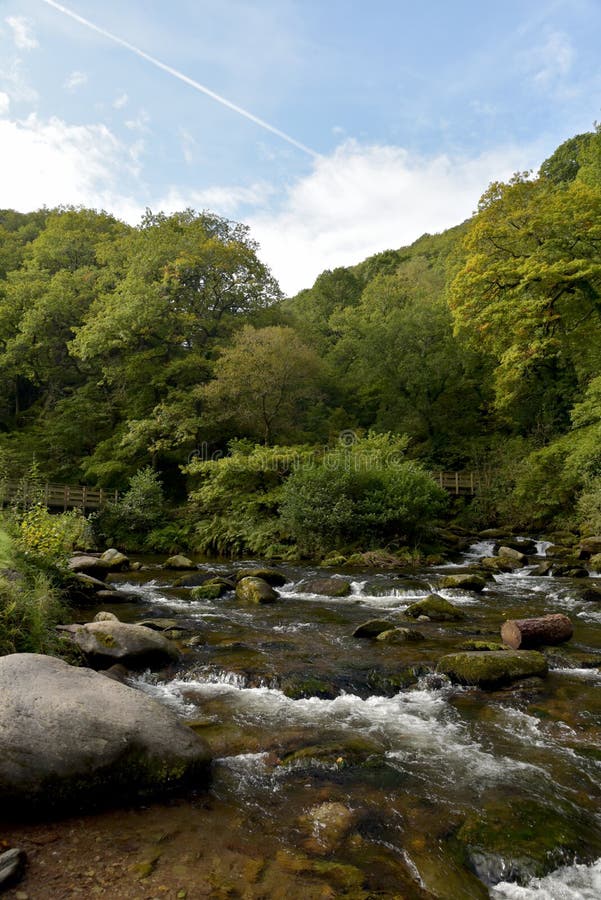 Rivers at Watersmeet, Lynmouth, Exmoor, North Devon Stock Photo - Image ...