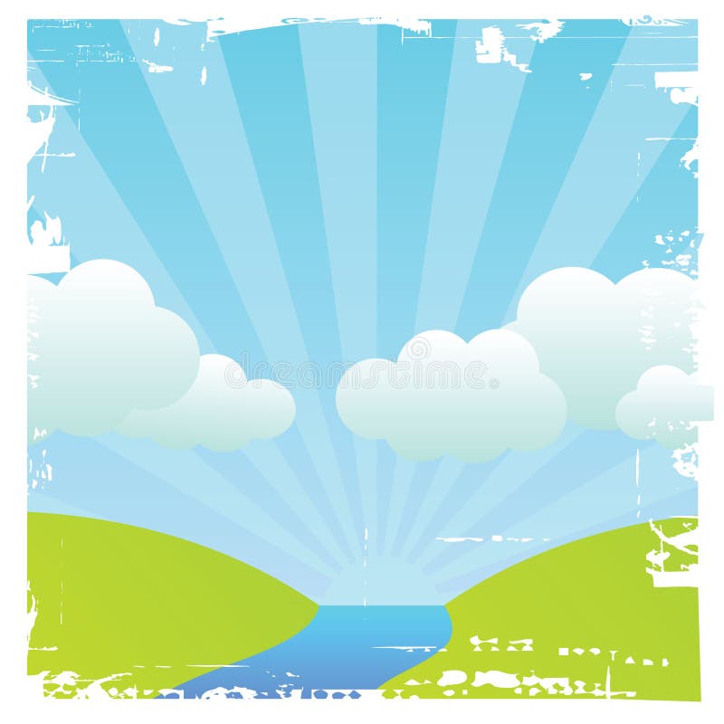 Riverside stock vector. Illustration of creative, sunny - 8688693