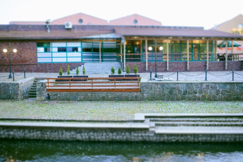 Riverside bar in town stock photo. Image of famous, asia - 165650758