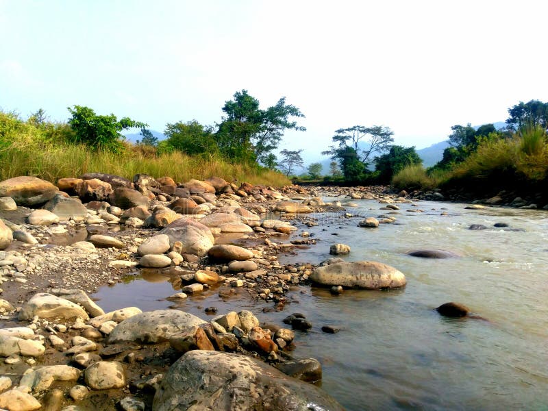 Riverside stock image. Image of water, riverside, rock - 118079043