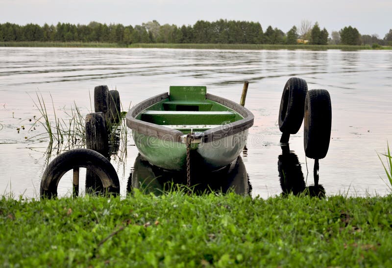 Riverside boat nature stock photo. Image of polish, boat - 135404508