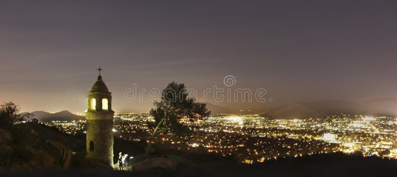 RIVERSIDE, CA - Mt. Rubidoux at Night Editorial Image - Image of night ...