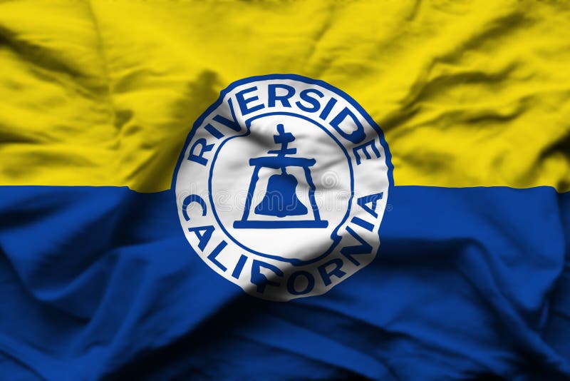 Riverside California Realistic Flag Illustration. Stock Illustration ...