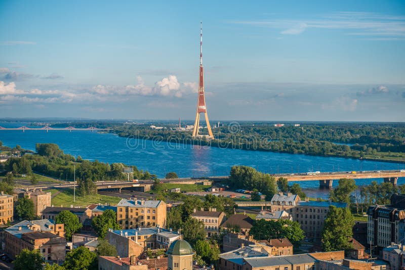 Riverside city stock image. Image of tower, riverfront - 25028157
