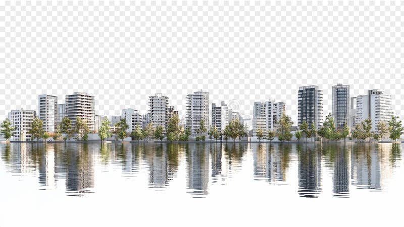 Riverside city skyline stock photo. Illustration of construction ...