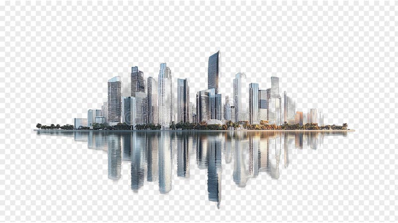 Riverside city skyline stock image. Illustration of cityscape - 341532425