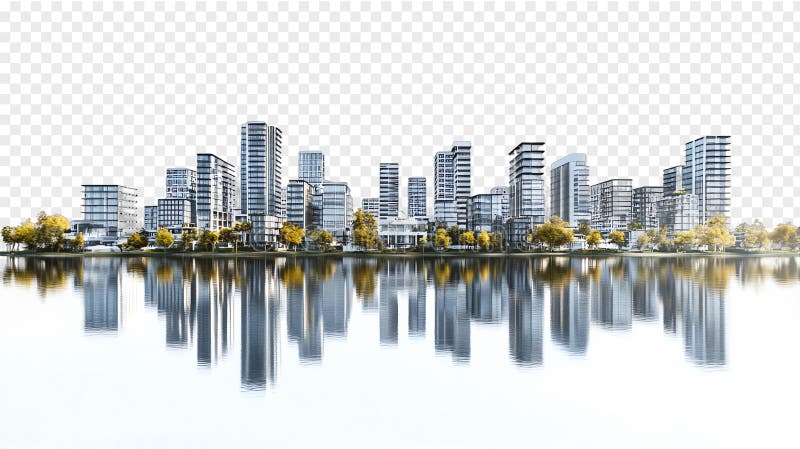 Riverside city skyline stock photo. Illustration of layout - 341532430