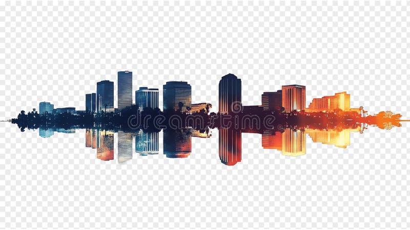 Riverside city skyline stock image. Illustration of downtown - 341532443