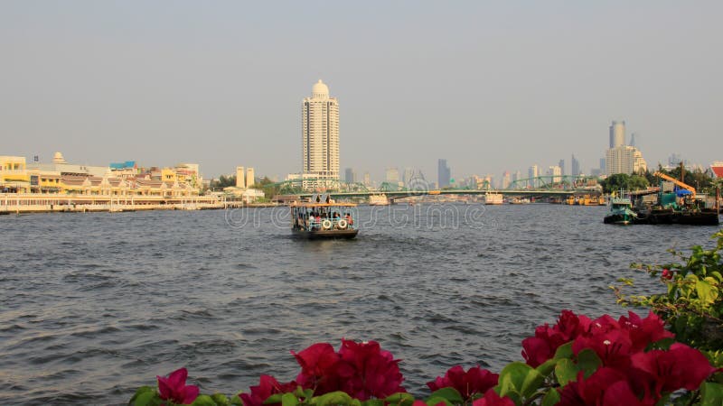 Riverside and City View with Smog Editorial Stock Image - Image of ...
