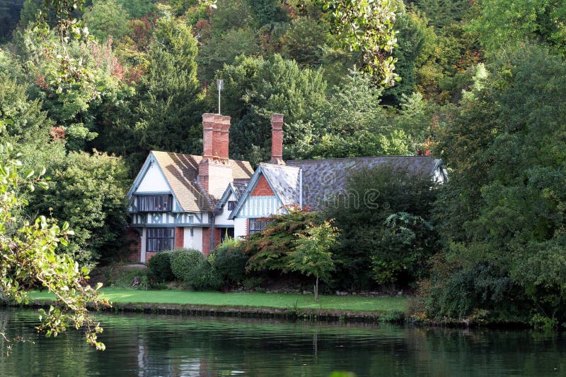 Riverside House stock photo. Image of trees, lifestyle - 1690276