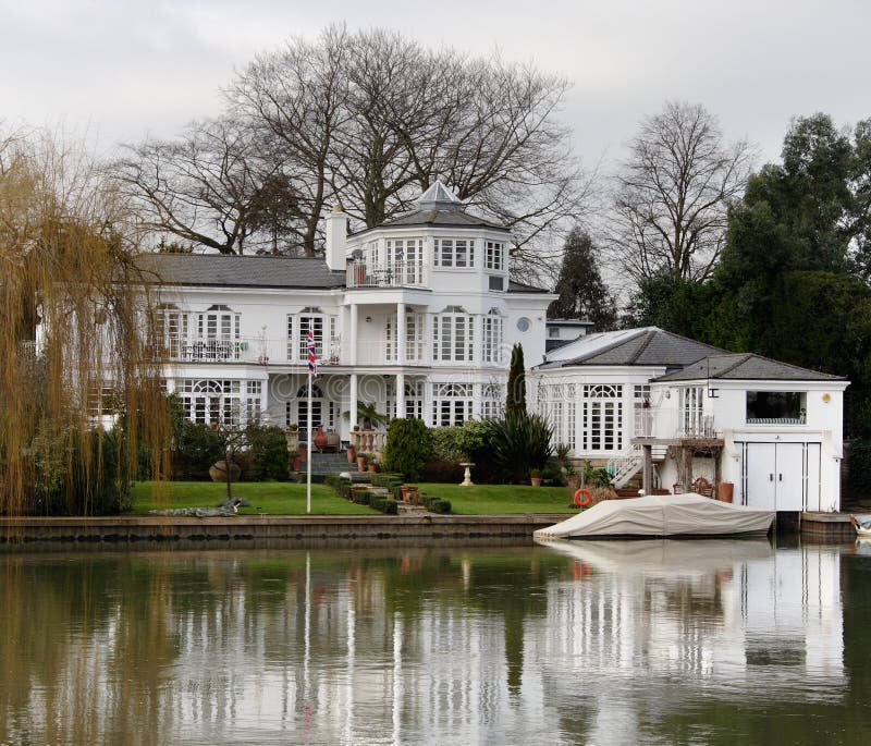 Waterfront Homes stock photo. Image of model, landscape - 1674092