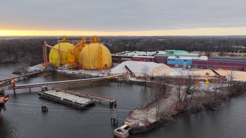 Riverside Industrial Complex Delaware River Stock Footage - Video of ...