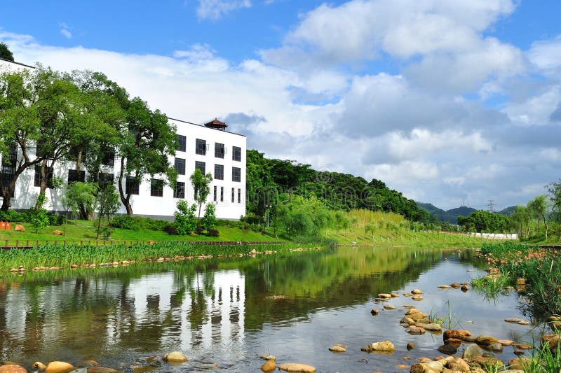 Riverside landscape stock image. Image of white, beautiful - 25588249