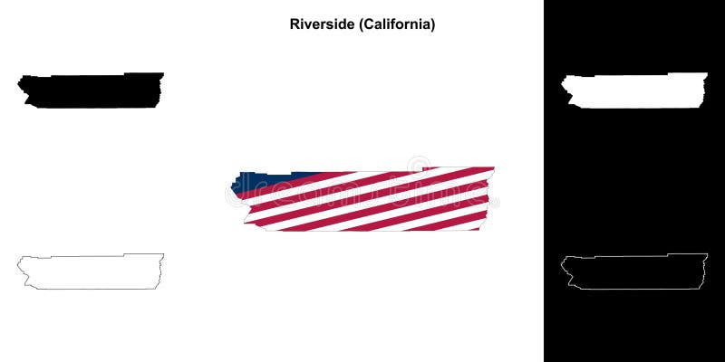 Riverside outline map stock vector. Illustration of california - 323840361