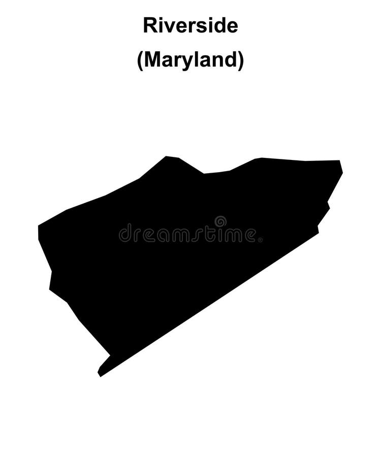 Riverside outline map stock vector. Illustration of tourism - 387370503