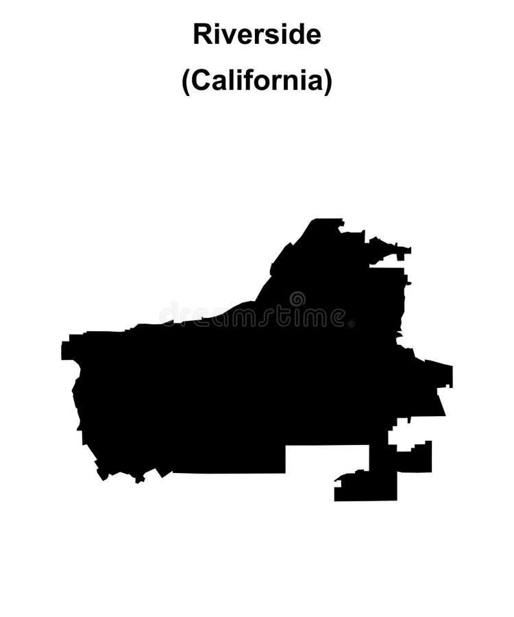Riverside outline map stock vector. Illustration of california - 356997583