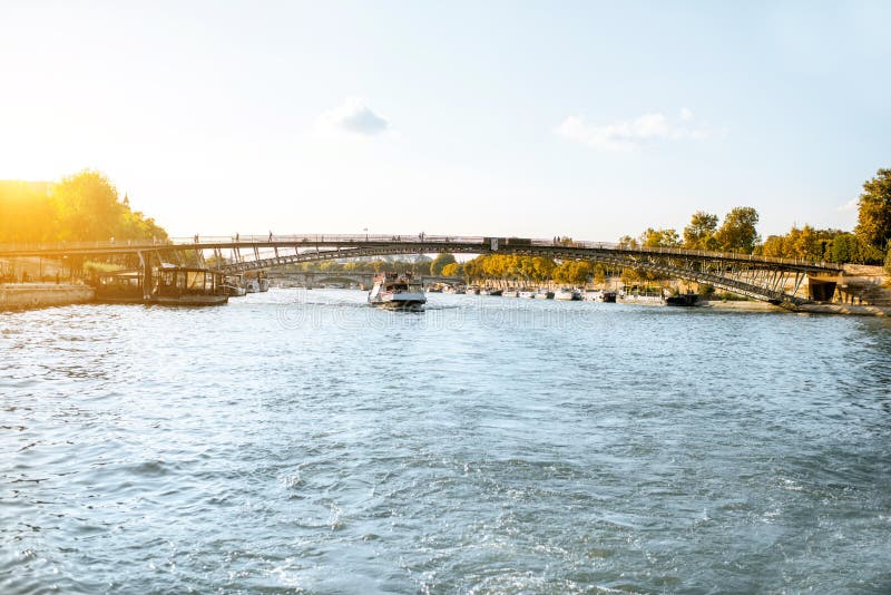 Riverside in Paris stock image. Image of tour, capital - 128859493