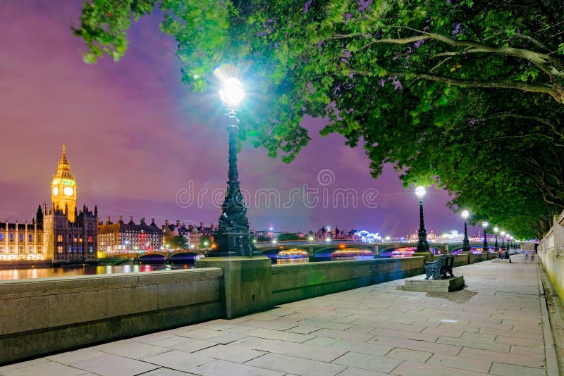 Riverside path at night stock photo. Image of beautiful - 75913242