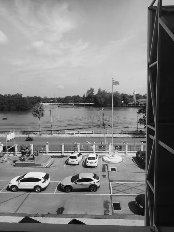 Riverside Road in Surat Thani Stock Image - Image of thani, riverside ...