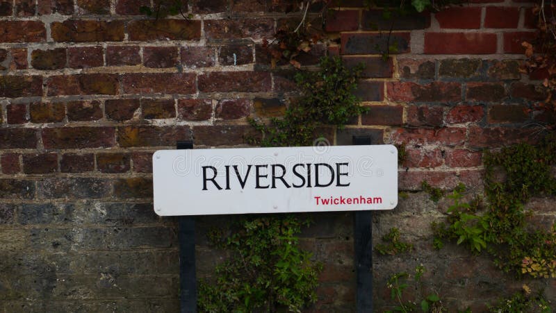 Riverside street sign editorial photography. Image of sign - 97117952