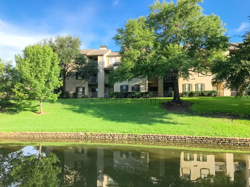 Riverside Typical Multi-story Apartment Building Complex in Suburban ...