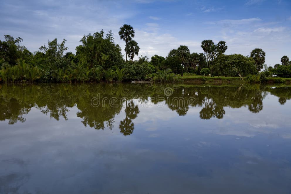 Riverside View in South Cambodia Stock Image - Image of riverside ...