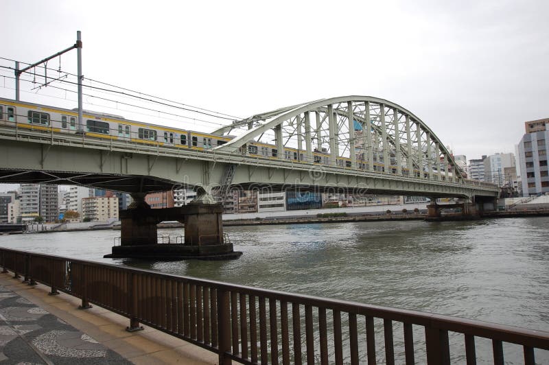 Riverside of the Sumida River, Tokyo Editorial Stock Image - Image of ...