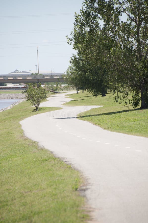 Oklahoma River Walking Path Stock Image - Image of outside, active ...