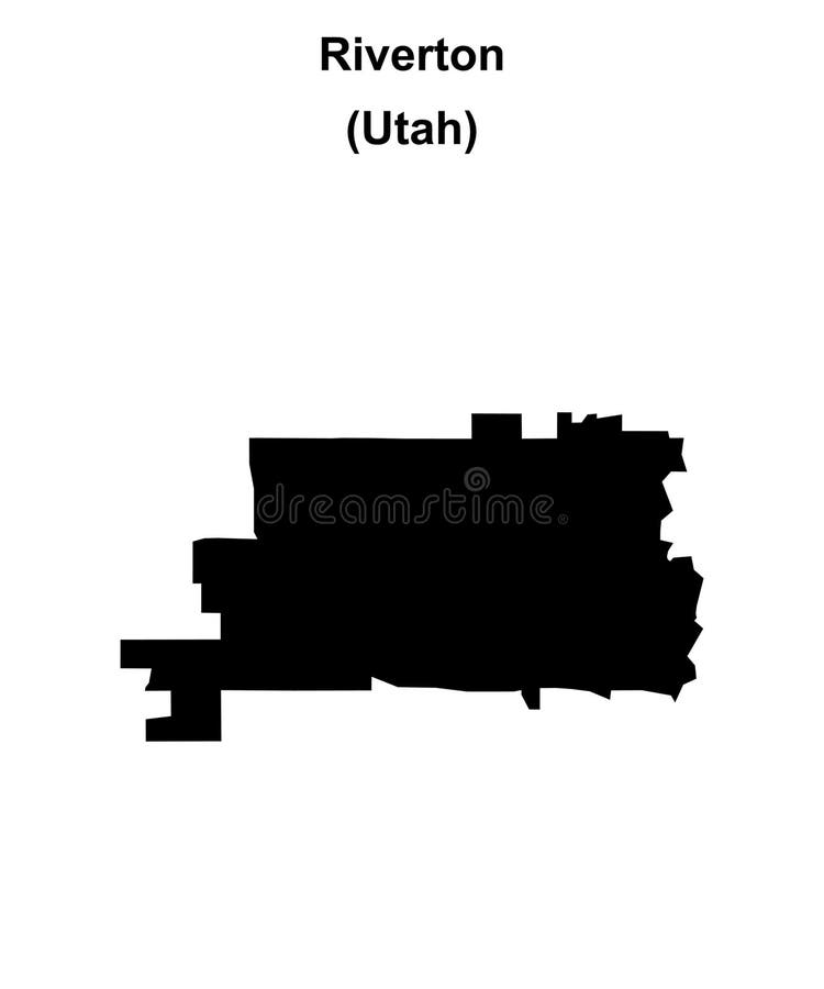 Riverton outline map stock vector. Illustration of riverton - 357614623