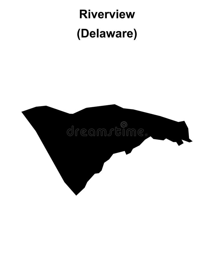 Riverview outline map stock illustration. Illustration of region ...