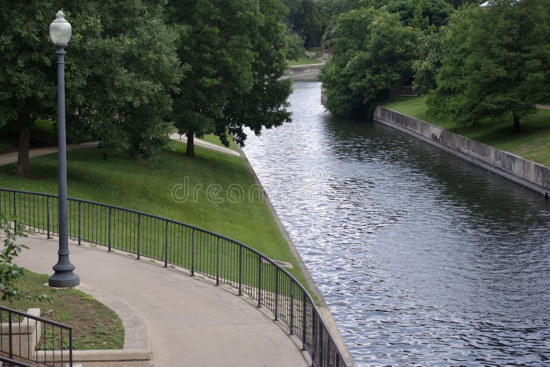 Riverwalk stock image. Image of river, riverwalk, trees - 14852685