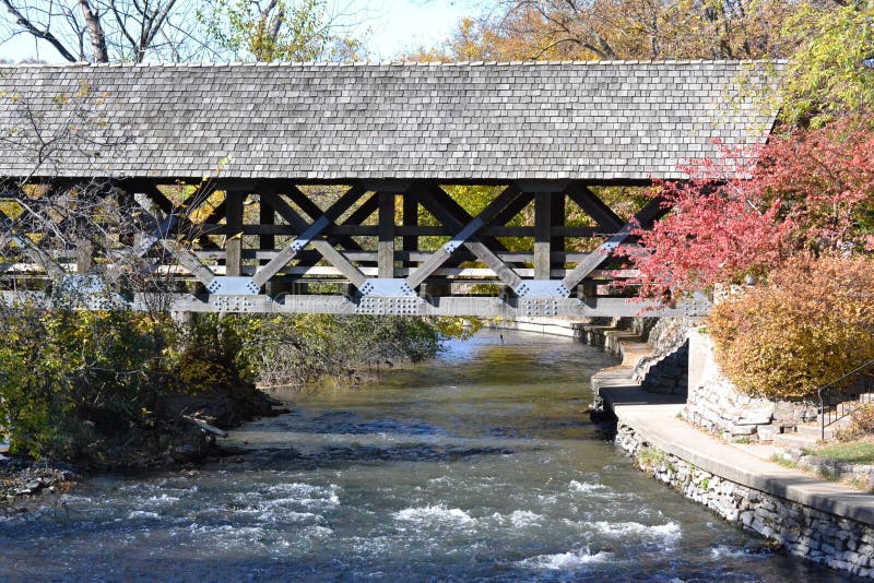 Riverwalk Bridge stock image. Image of fall, bridge, romantic - 59047523