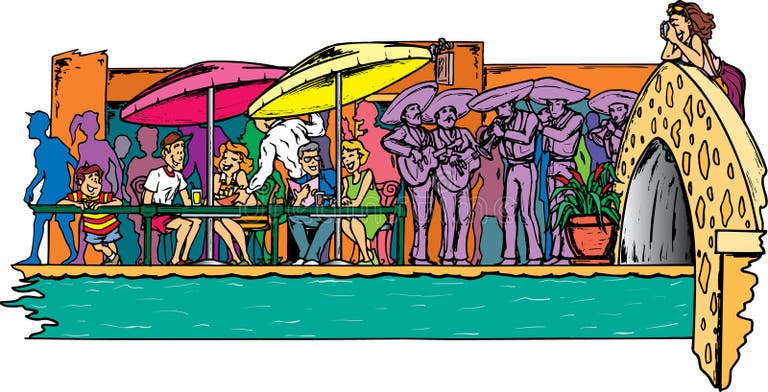 San Antonio Riverwalk Stock Illustrations – 58 San Antonio Riverwalk ...